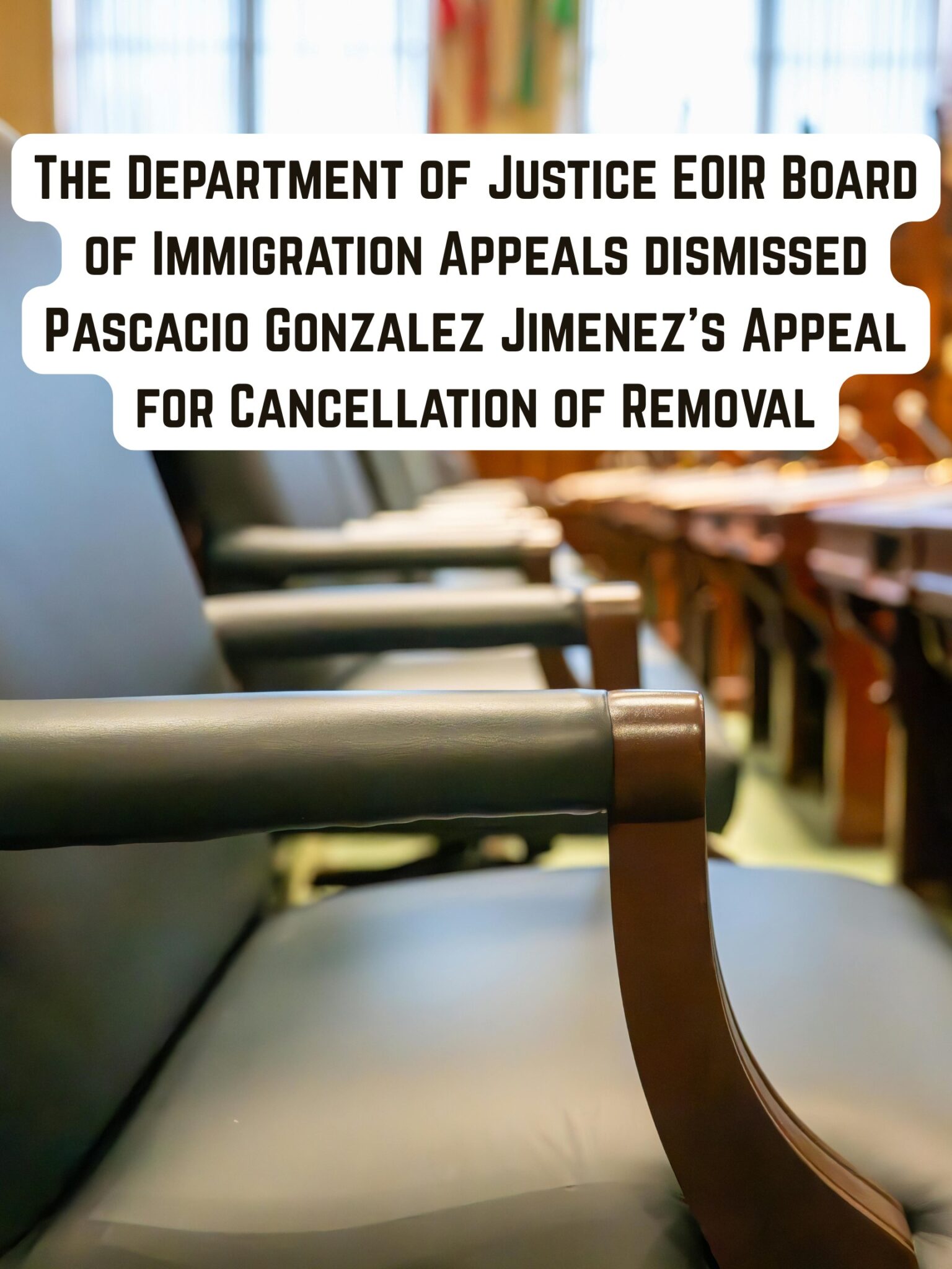 The Department of Justice EOIR Board of Immigration Appeals dismissed ...